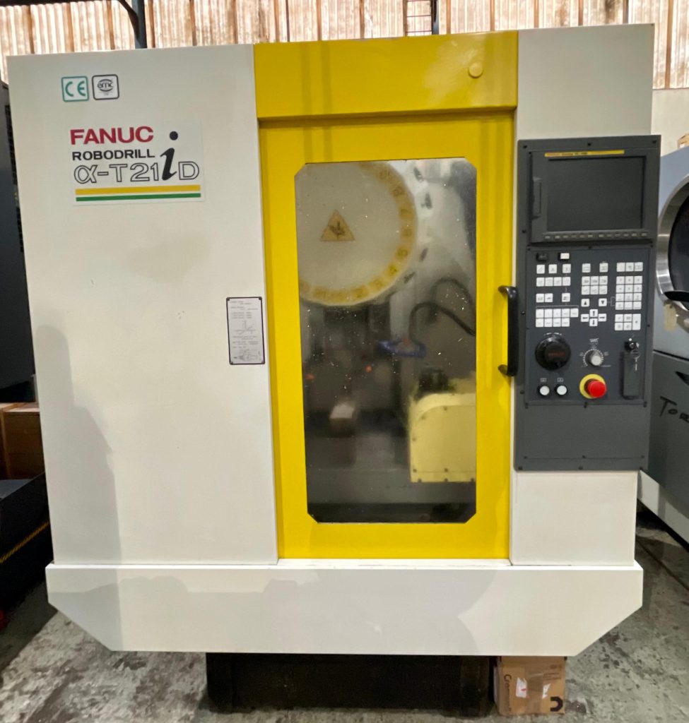 FANUC ROBODRILL T21i D WITH NIKKEN 4th AND 5th AXIS CNC DRILL-TAP ...